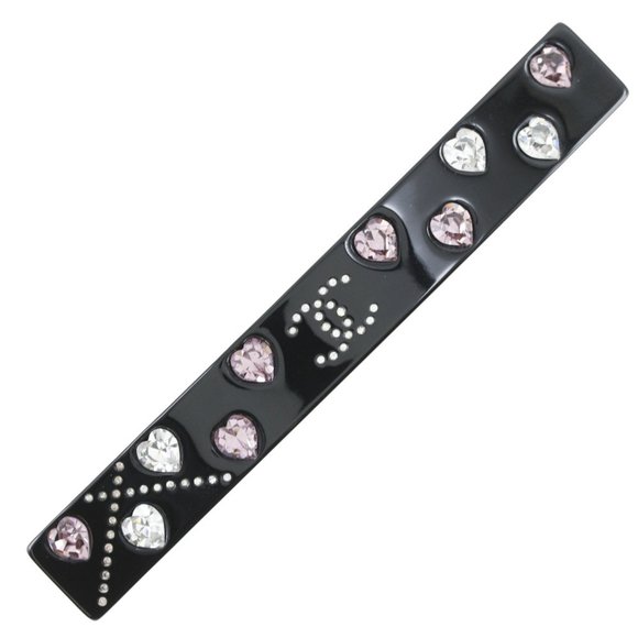 CHANEL | Accessories | Chanel Coco Mark Barrette Heart Plastic X Metal ...